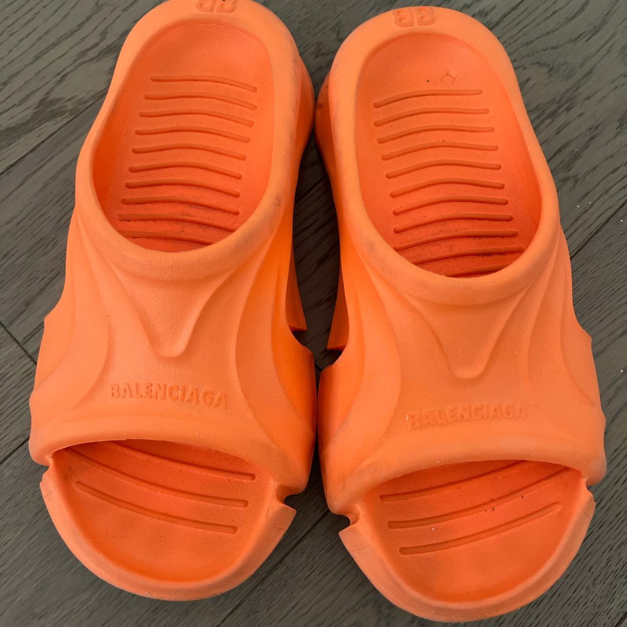 Balenciaga Women's Orange Slides | Depop