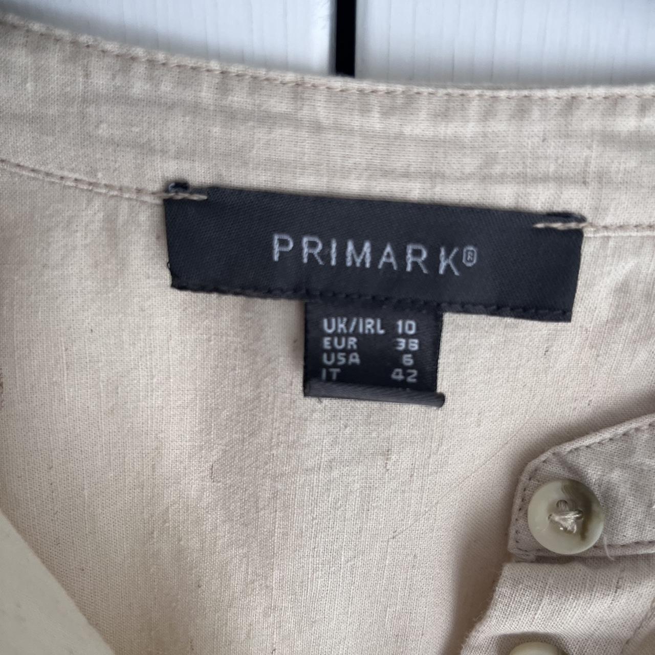 Primark Beige Burton Down Dress Tie to bring in the... - Depop