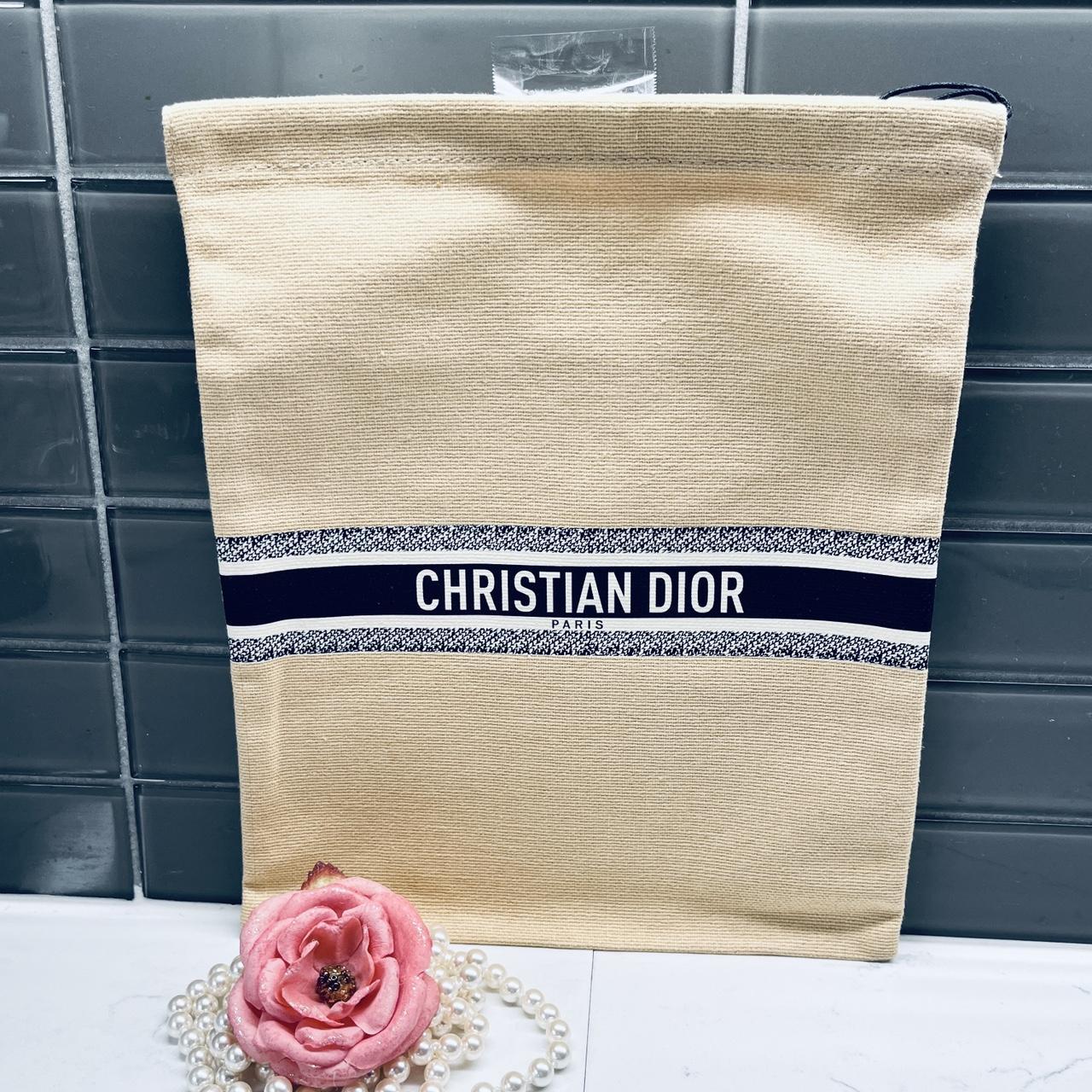 CHRISTIAN DIOR Dioriviera Drawstring Bag Cotton... - Depop