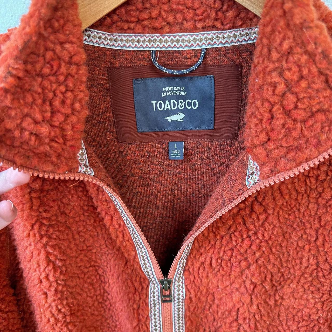 Toad&Co Sespe Sherpa zip jacket in Auburn. Burnt... - Depop