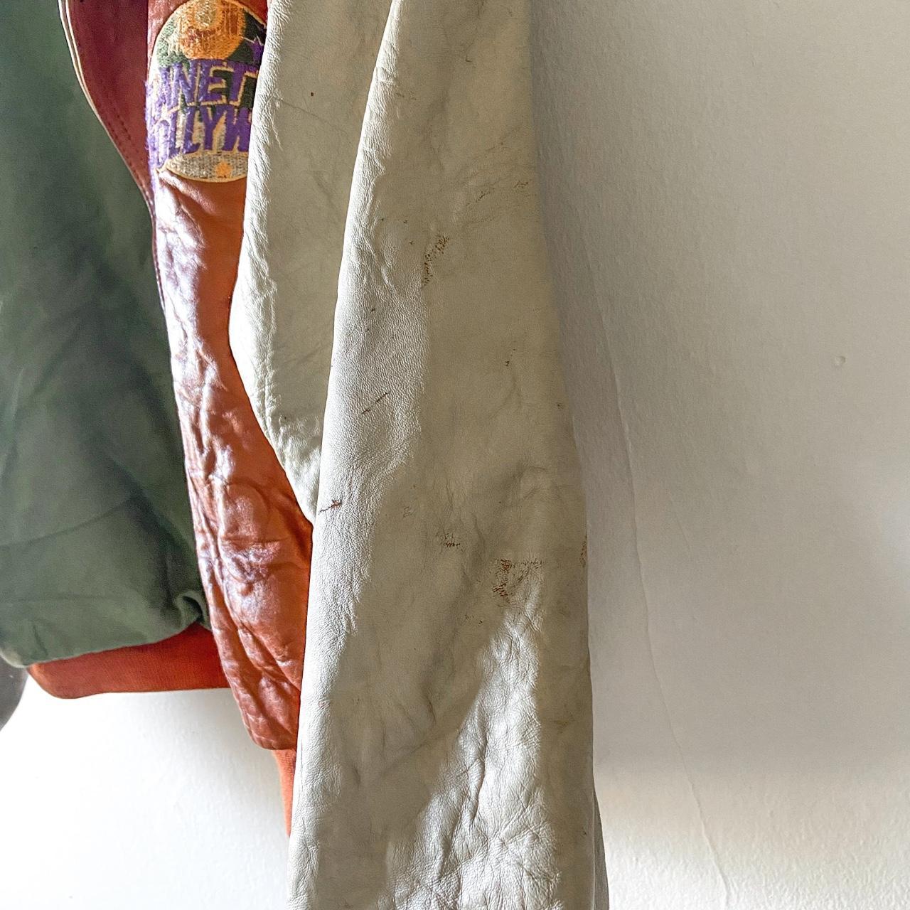 Vintage Planet Hollywood tan caramel orange leather... - Depop