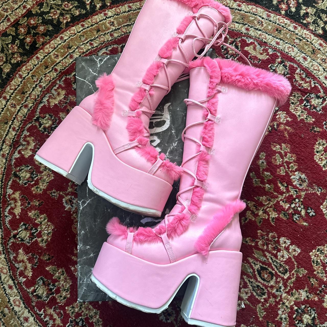 demonia camel 311 in pink!! only worn twice, in... - Depop