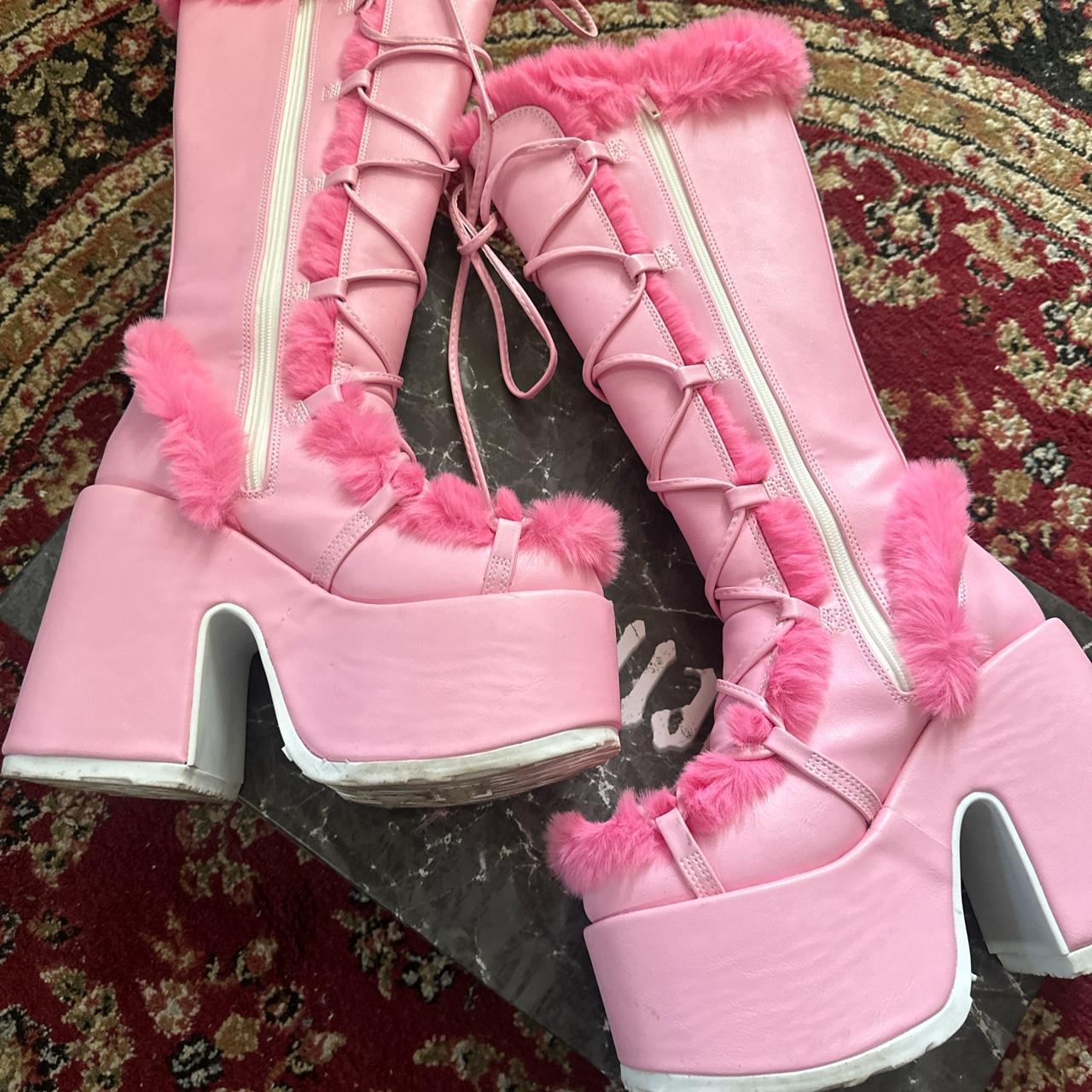 demonia camel 311 in pink!! only worn twice, in... - Depop