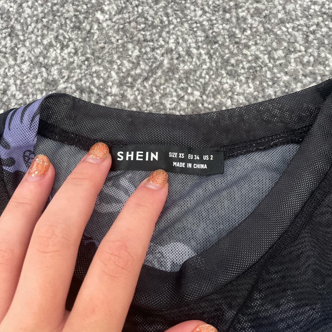 Shein mesh dragon top, never worn, perfect... - Depop