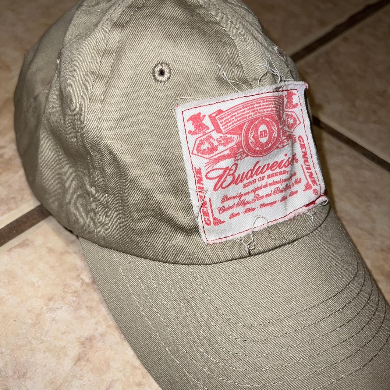 Cream Budweiser baseball cap #budweiser #baseballcap - Depop