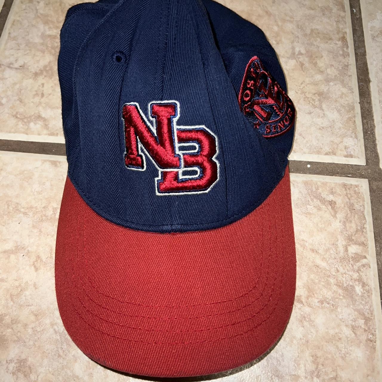 New Balance Men's Blue and Red Hat | Depop
