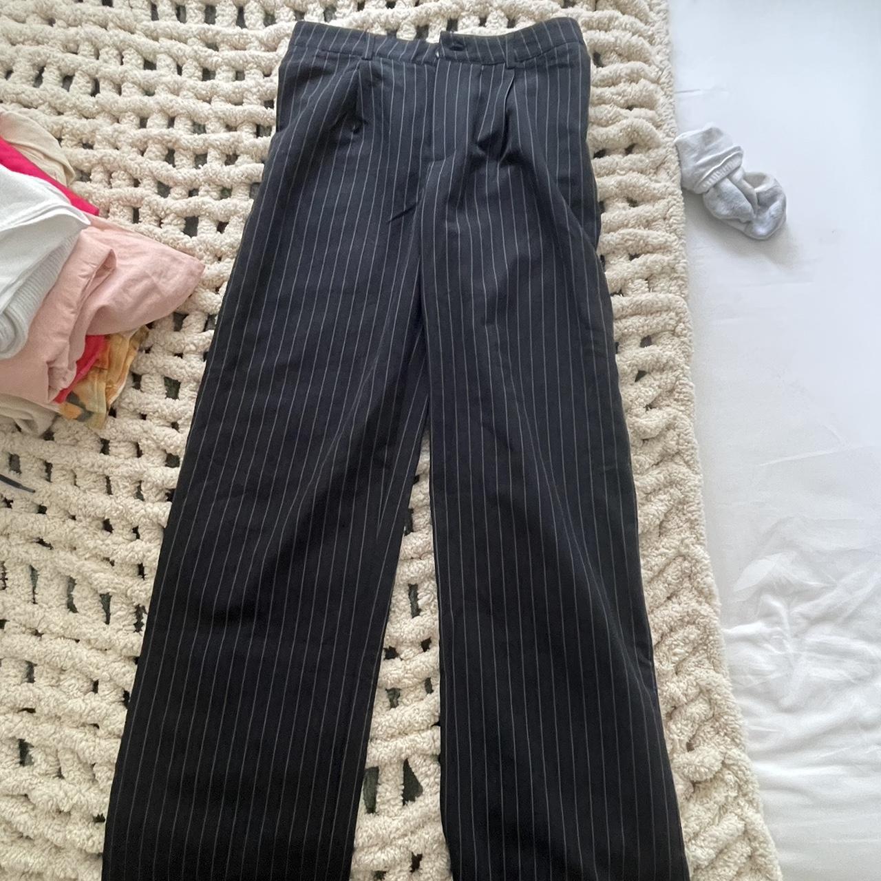 Princess Polly Archer Pants. Navy blue pinstripe.... - Depop