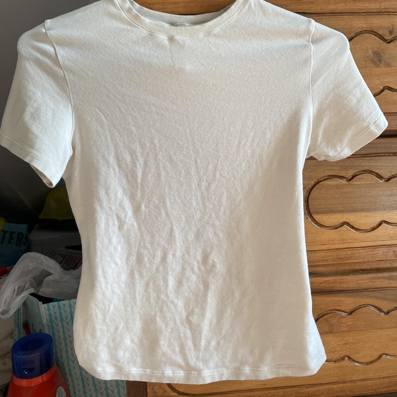 Skims small cotton jersey in color bones. Rarely... - Depop