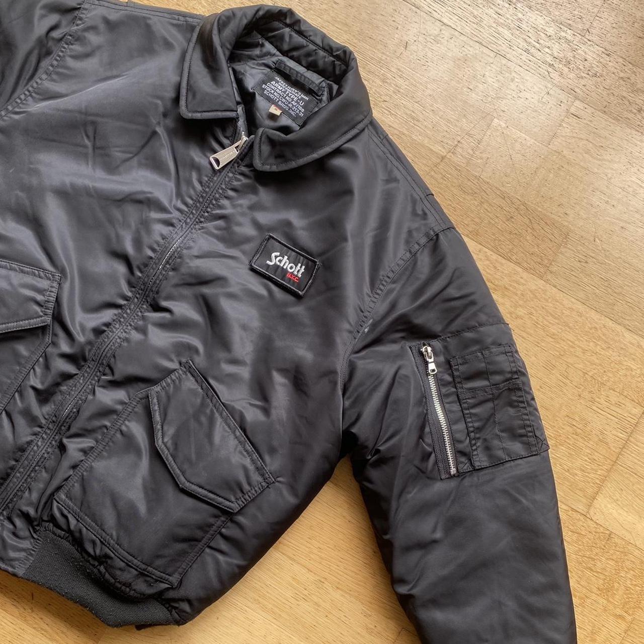 Schott NYC Bomber Jacket/Pilot Jacket Black - Size S... - Depop