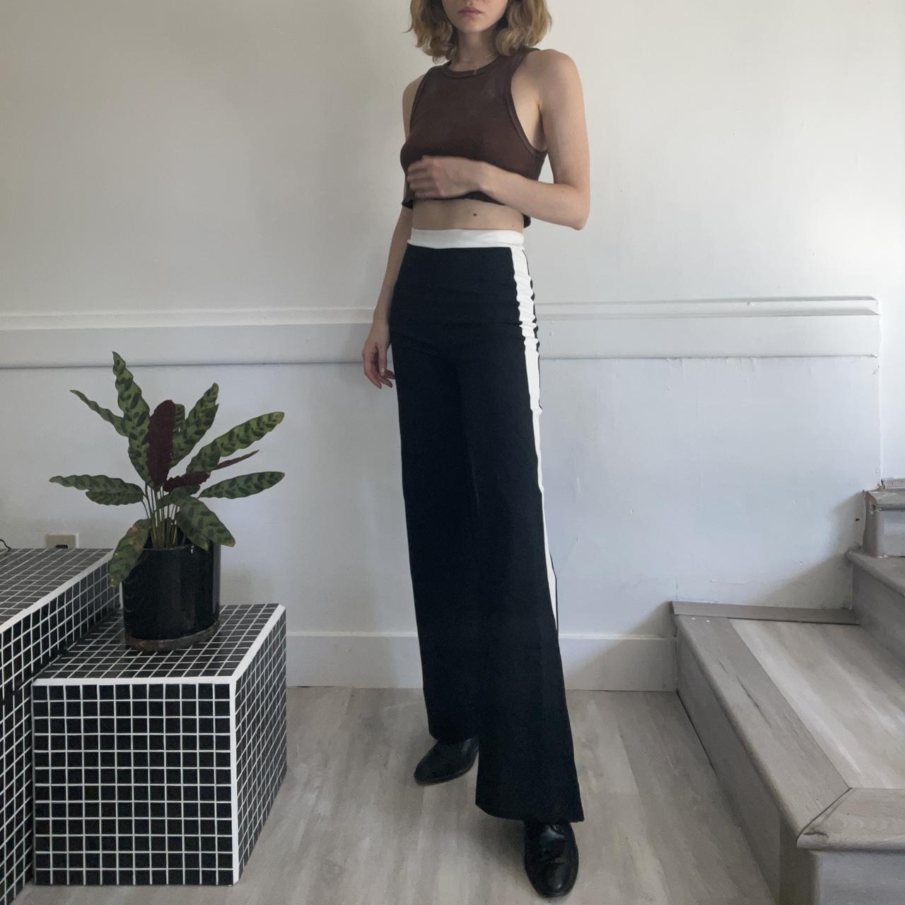 Staud pants White stripe detail #staud #dresspants - Depop