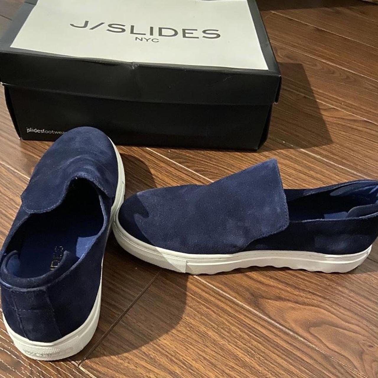 J/SLIDES NYC Slip on Suede Sneakers Platform Worn... | Depop