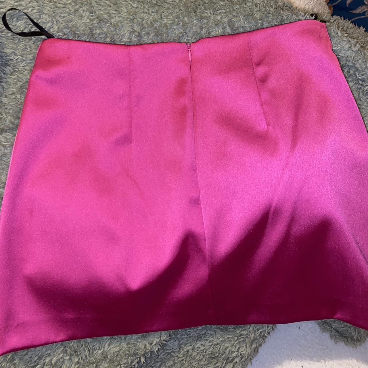 primark pink satin - skirt selling as it didn’t fit... - Depop