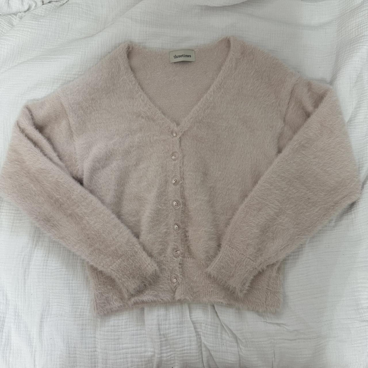 🎀 threetimes pink mary knit cardigan - sold... - Depop