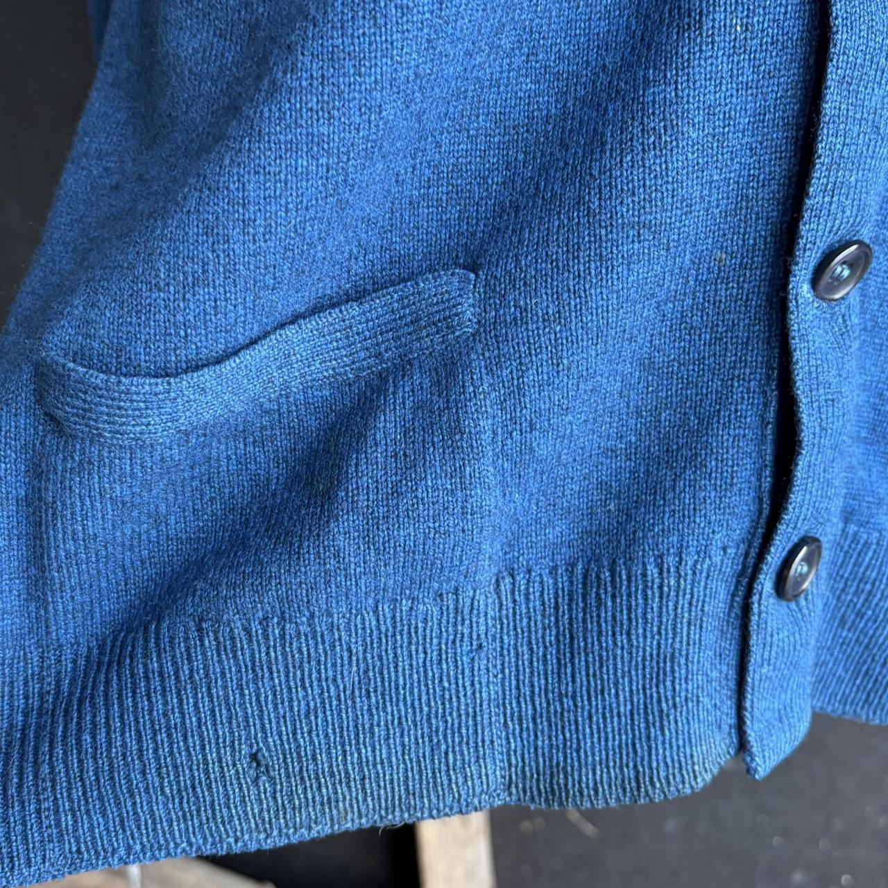 Vintage 60s cardigan 1960s blue preppy button up... | Depop