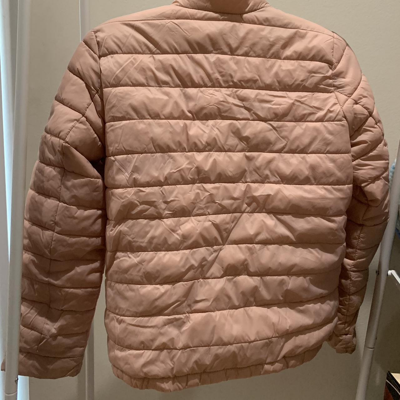 Pastel/light pink puffer jacket from A New Day. Well... - Depop