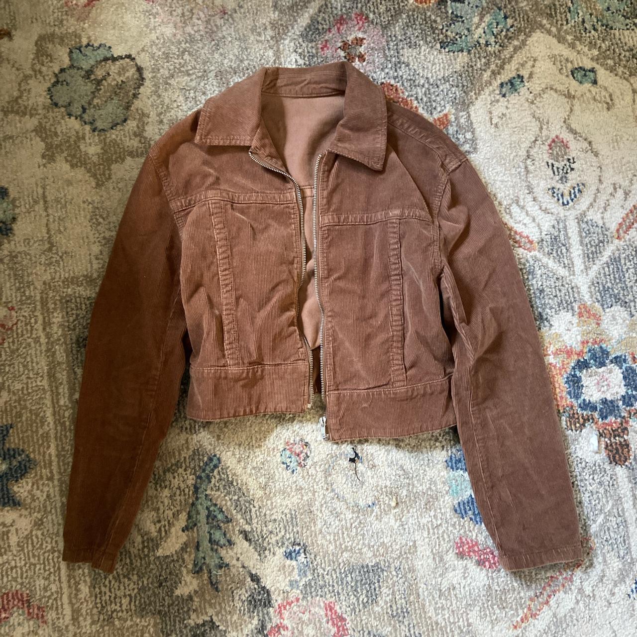 Super cute brown brandy corduroy jacket! Shoulders... - Depop