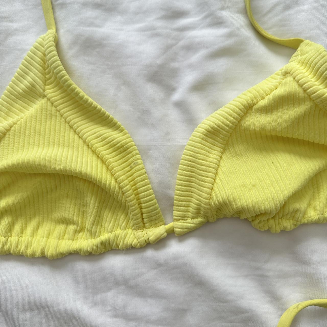 Frankies Bikinis Yellow Triangle Top Brand Depop