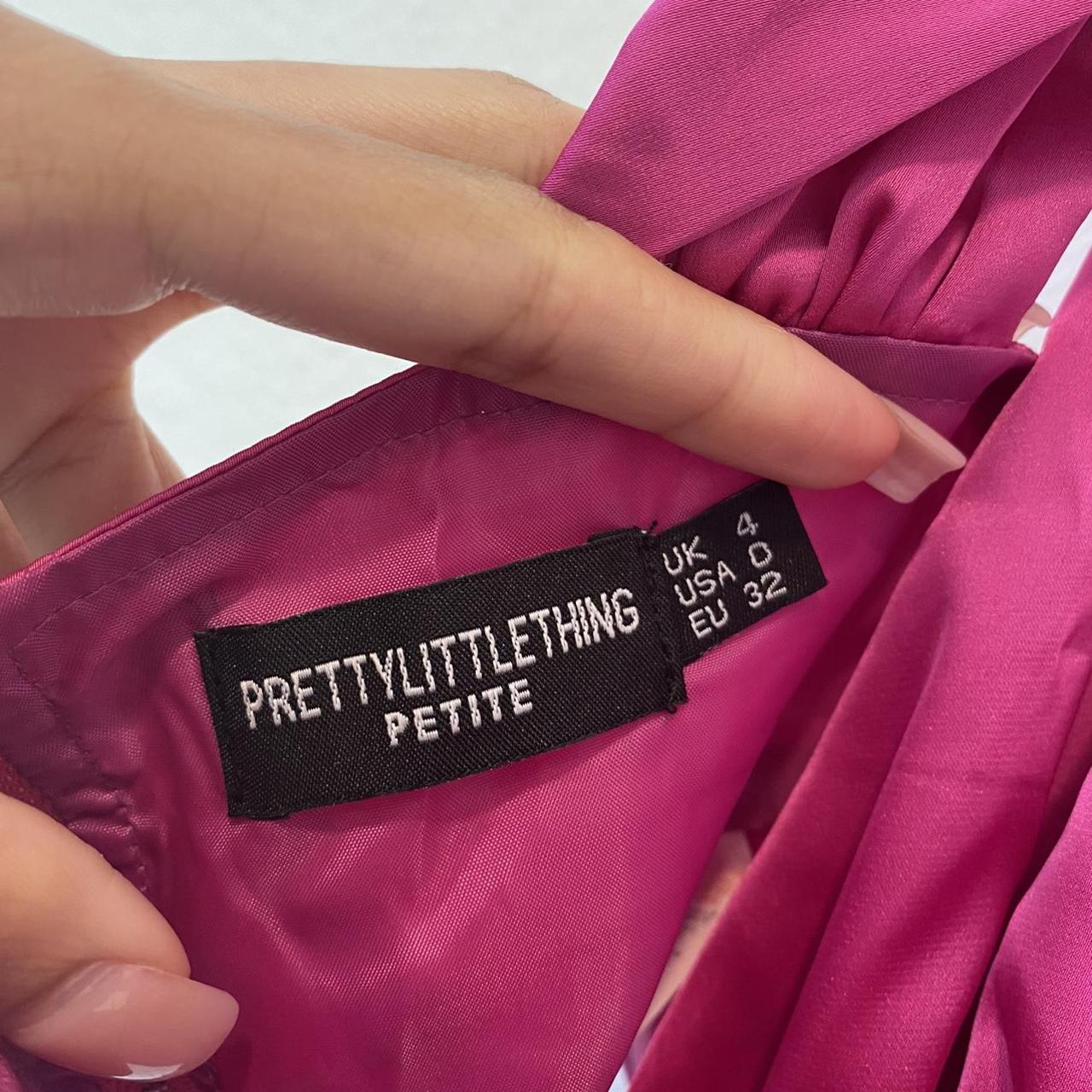 Hot pink underbust halter top Size: O/XXS In great... - Depop