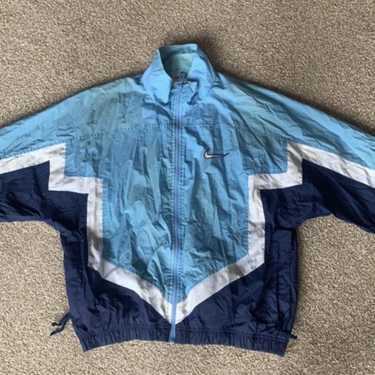 Vintage 90s Nike windbreaker jacket. Size medium,... - Depop