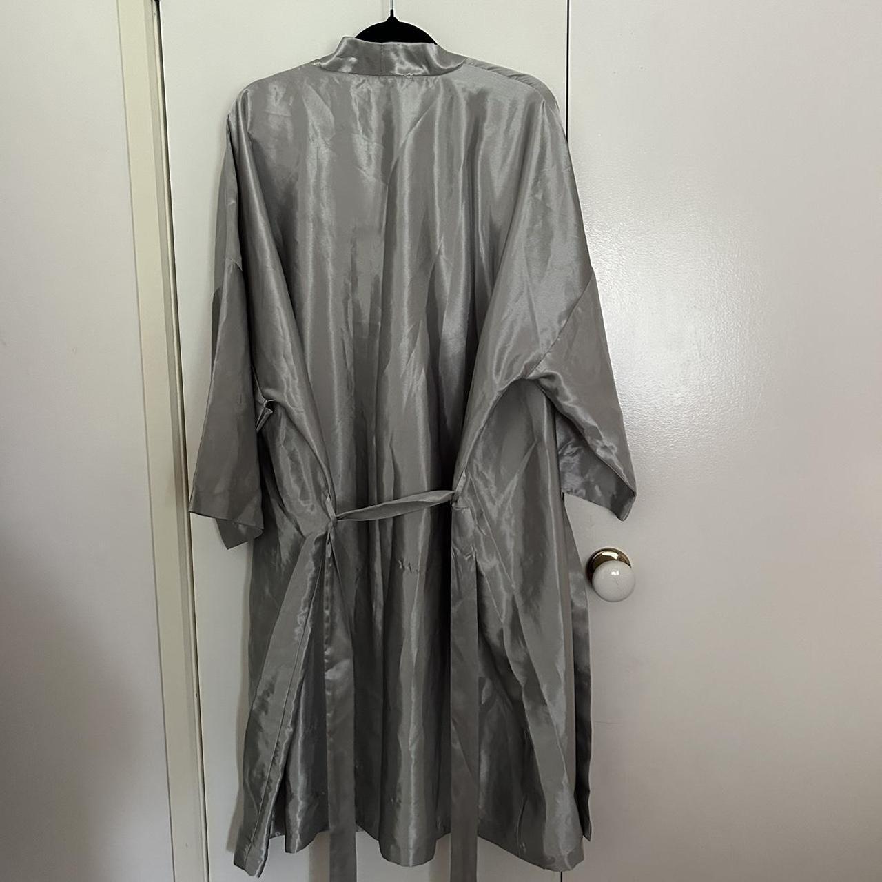 Silver Playboy Robe Small hole and pull as... - Depop