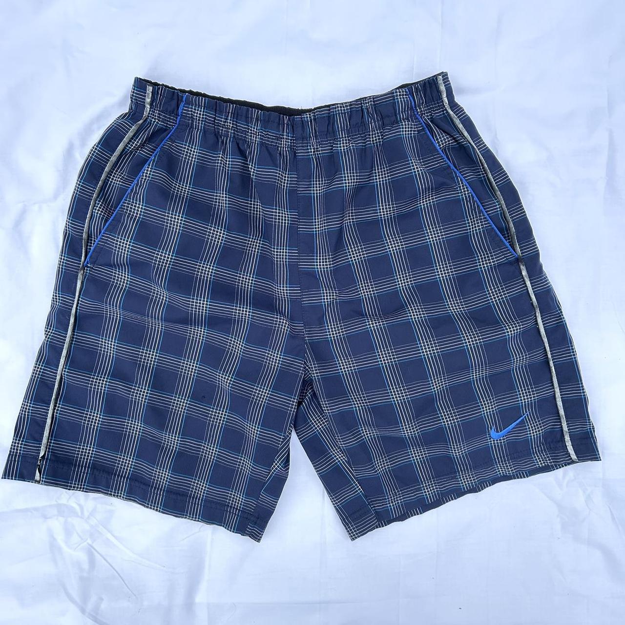 00s Nike checkered shorts. Size men’s M, waist... - Depop