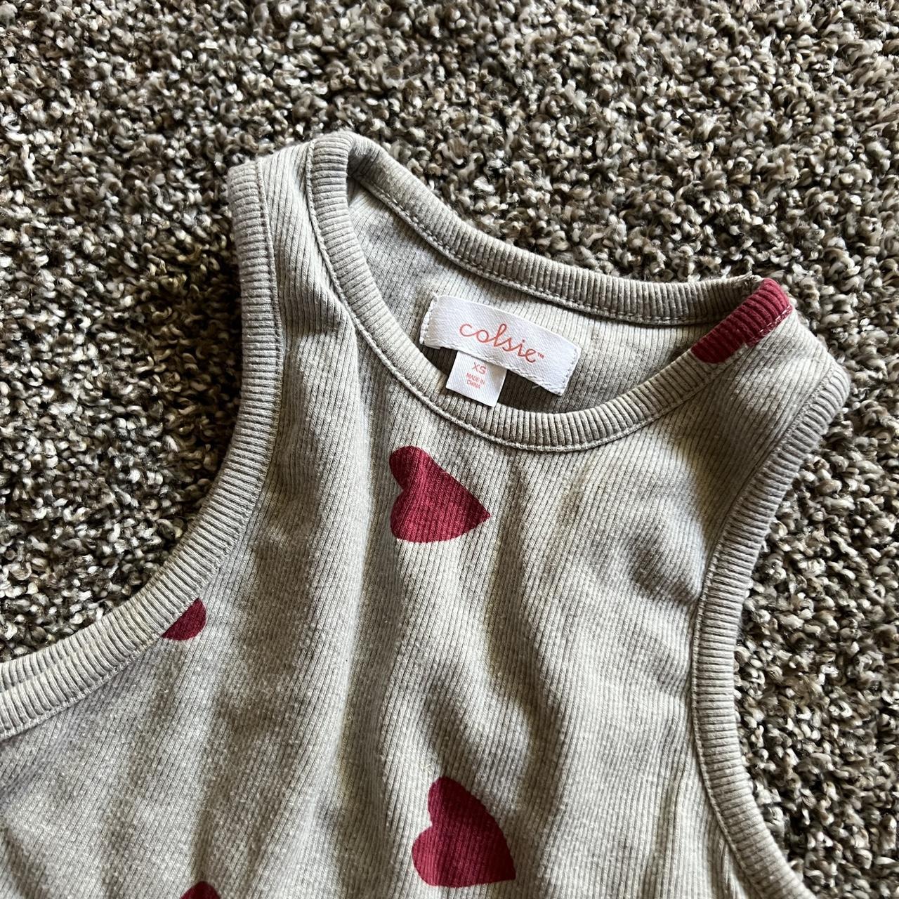 Colsie heart crop top - Depop