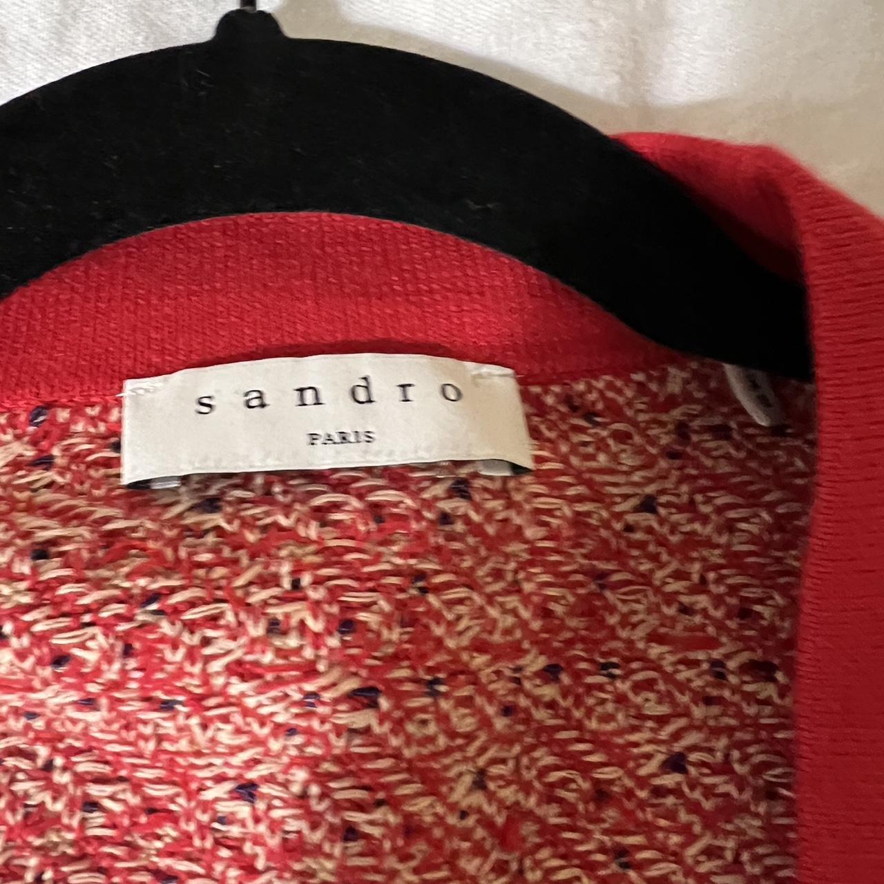 Sandro red cropped cardigan! As seen on Renee Rapp... | Depop