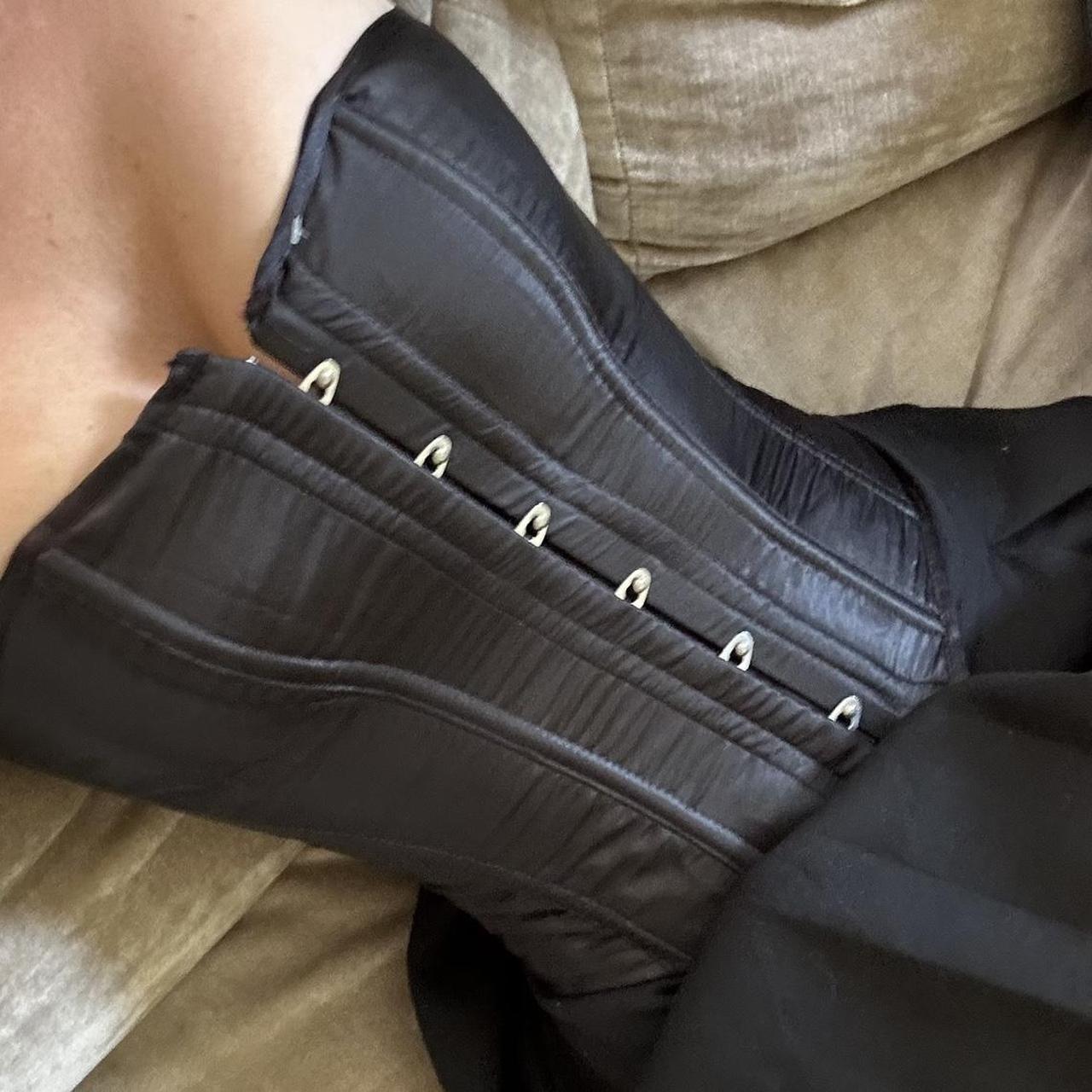 Silk corset 🖤 hand sewn. size M - fits an S as well... - Depop