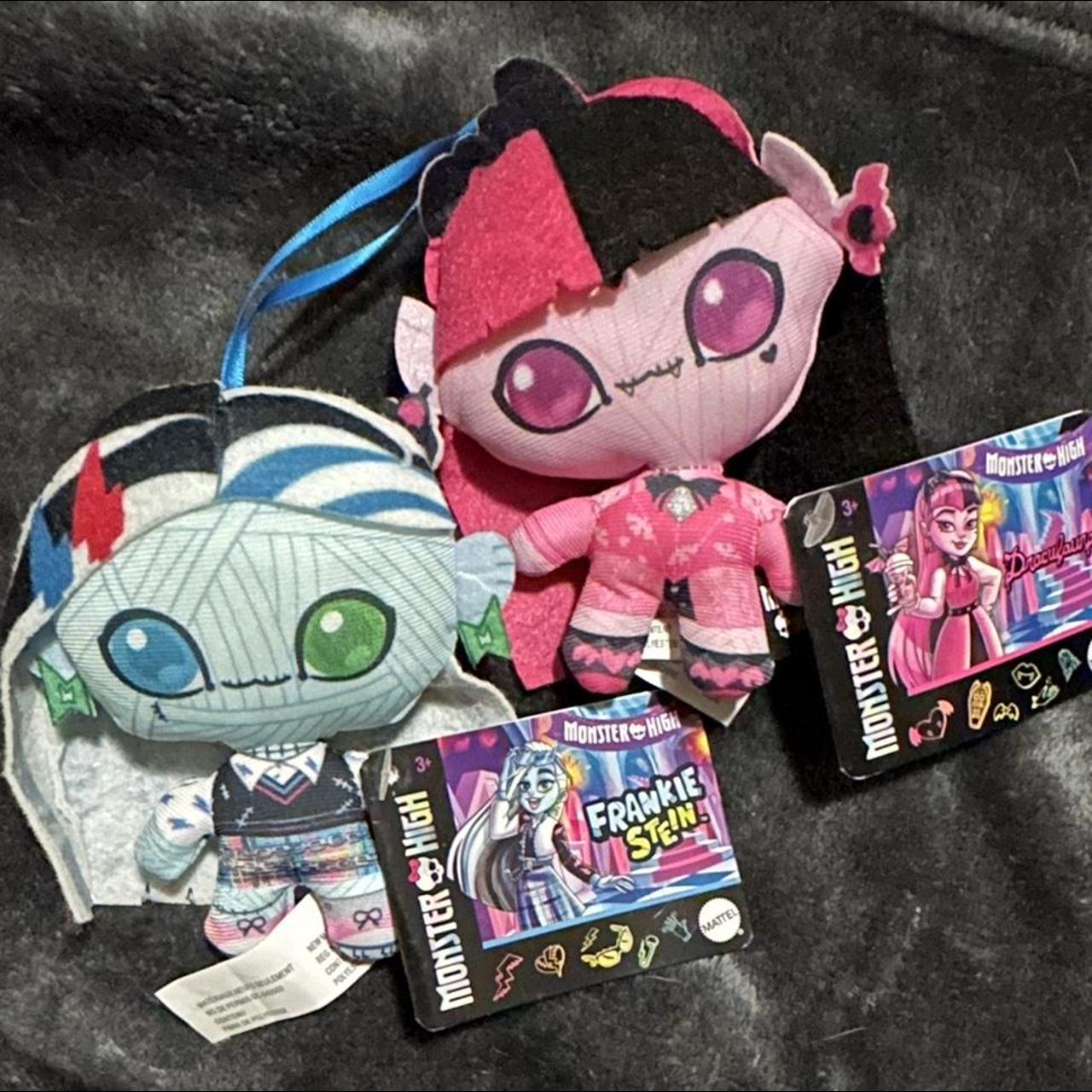 monster high plush ornaments set of 2 frankie stein... - Depop