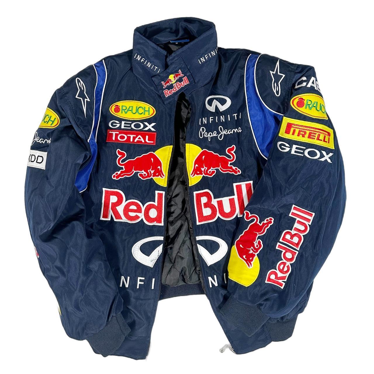 Vintage Red Bull Y2K Racing Jacket Tagged Size:... - Depop
