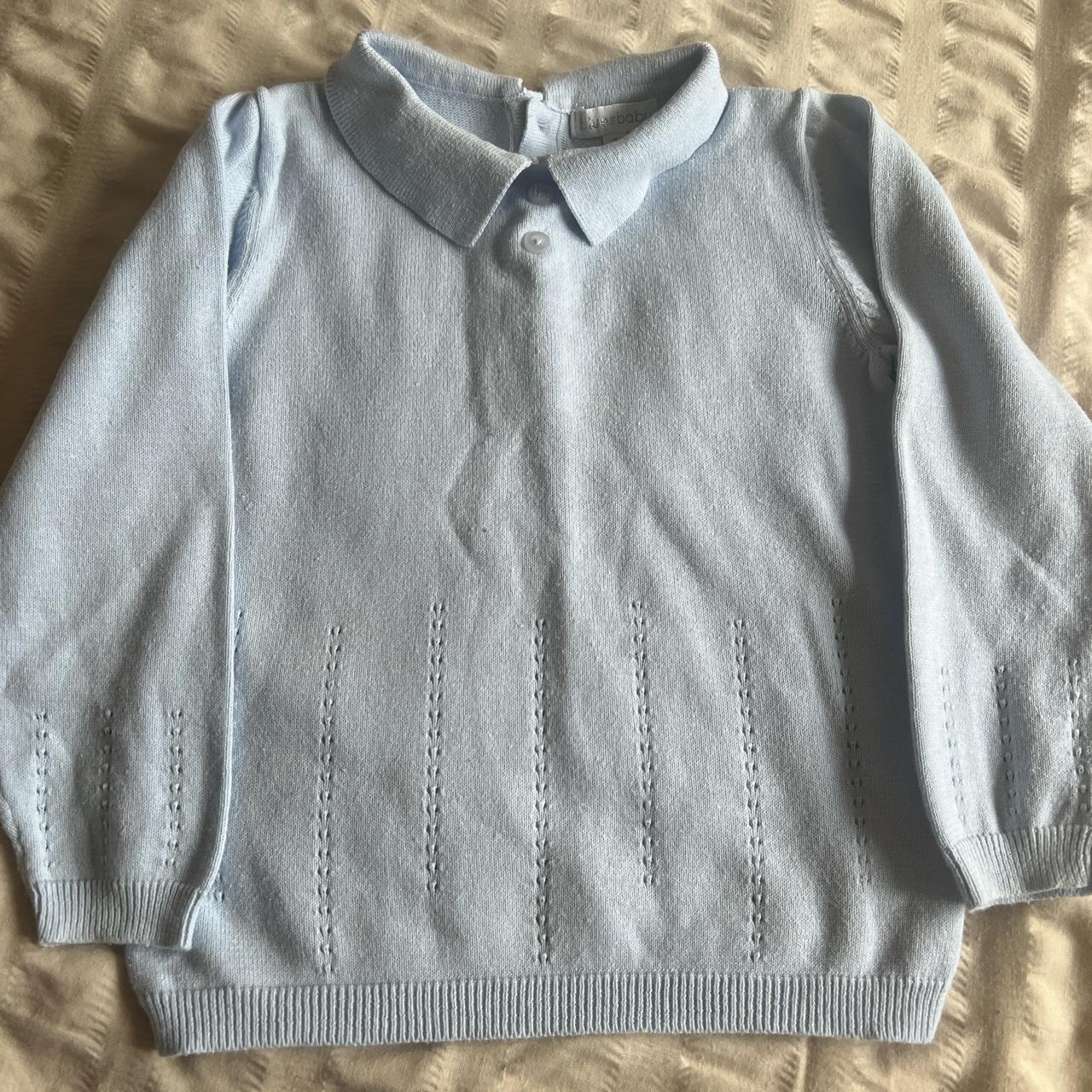 Baby blue jumper age 3 Good condition #baby #kids... - Depop