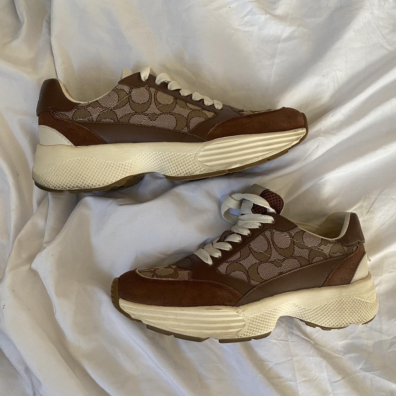 brown authentic coach shoes worn once !! come w... - Depop