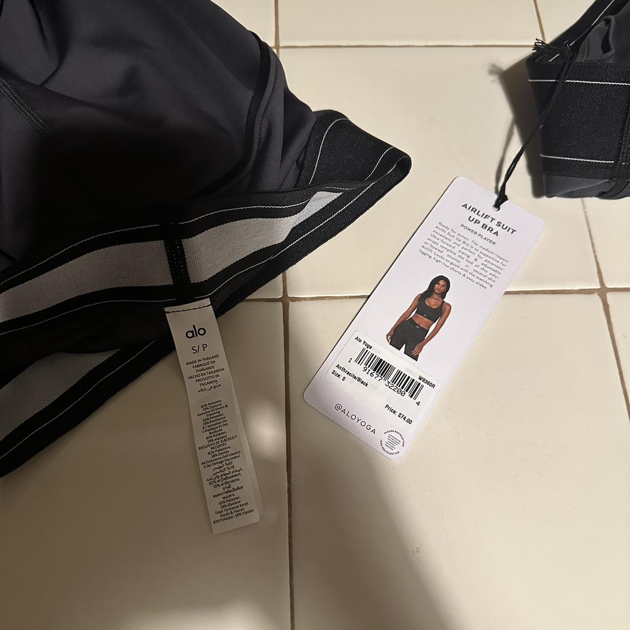 alo yoga set airlift high waist suit up leggings in... - Depop