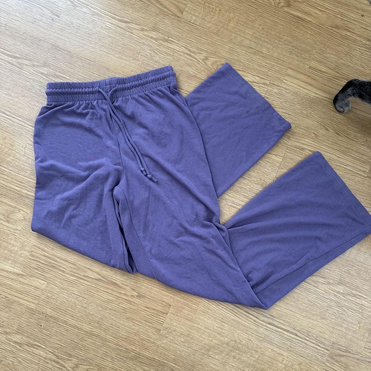 purple aritzia wilfred lounge pants size xs good... - Depop