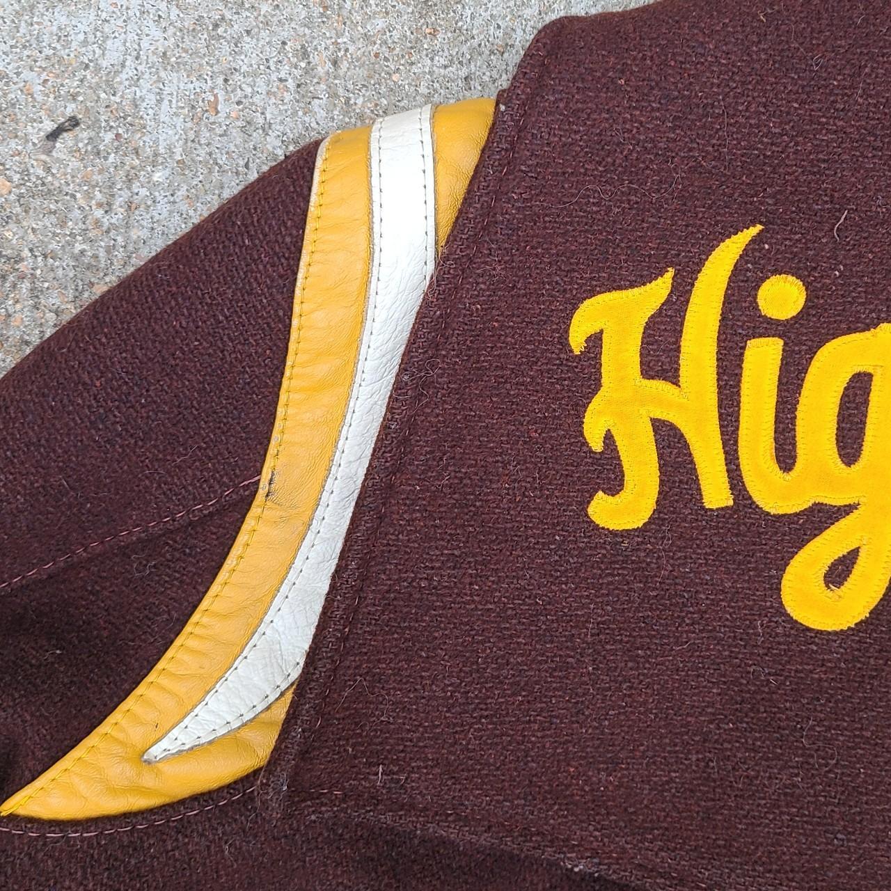 Vintage 70s 80s Varsity Cheer Wool And Leather Depop