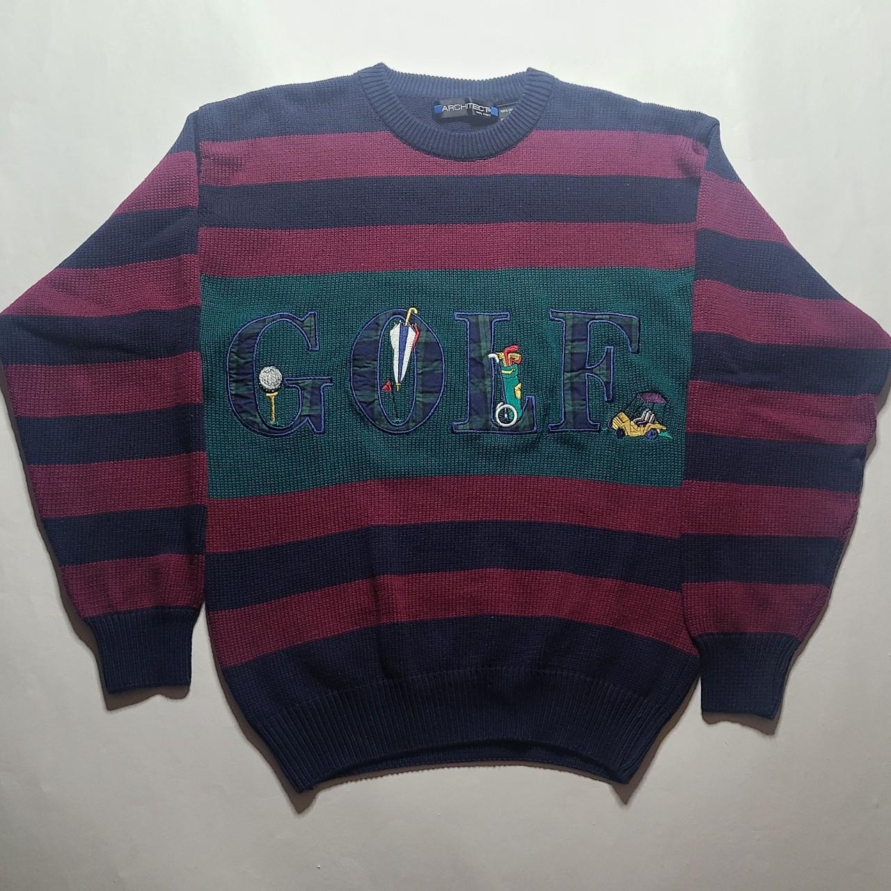 Vintage golf sweater sz L - Depop