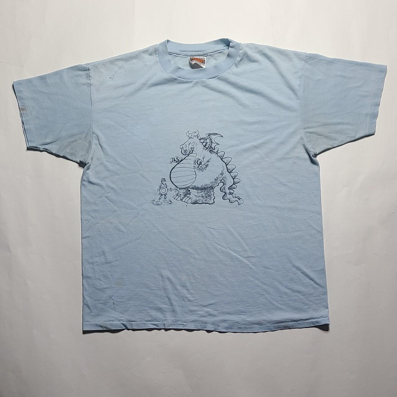 Vintage 70s art tee sz XL Length- 25½" Pit- 21½" - Depop