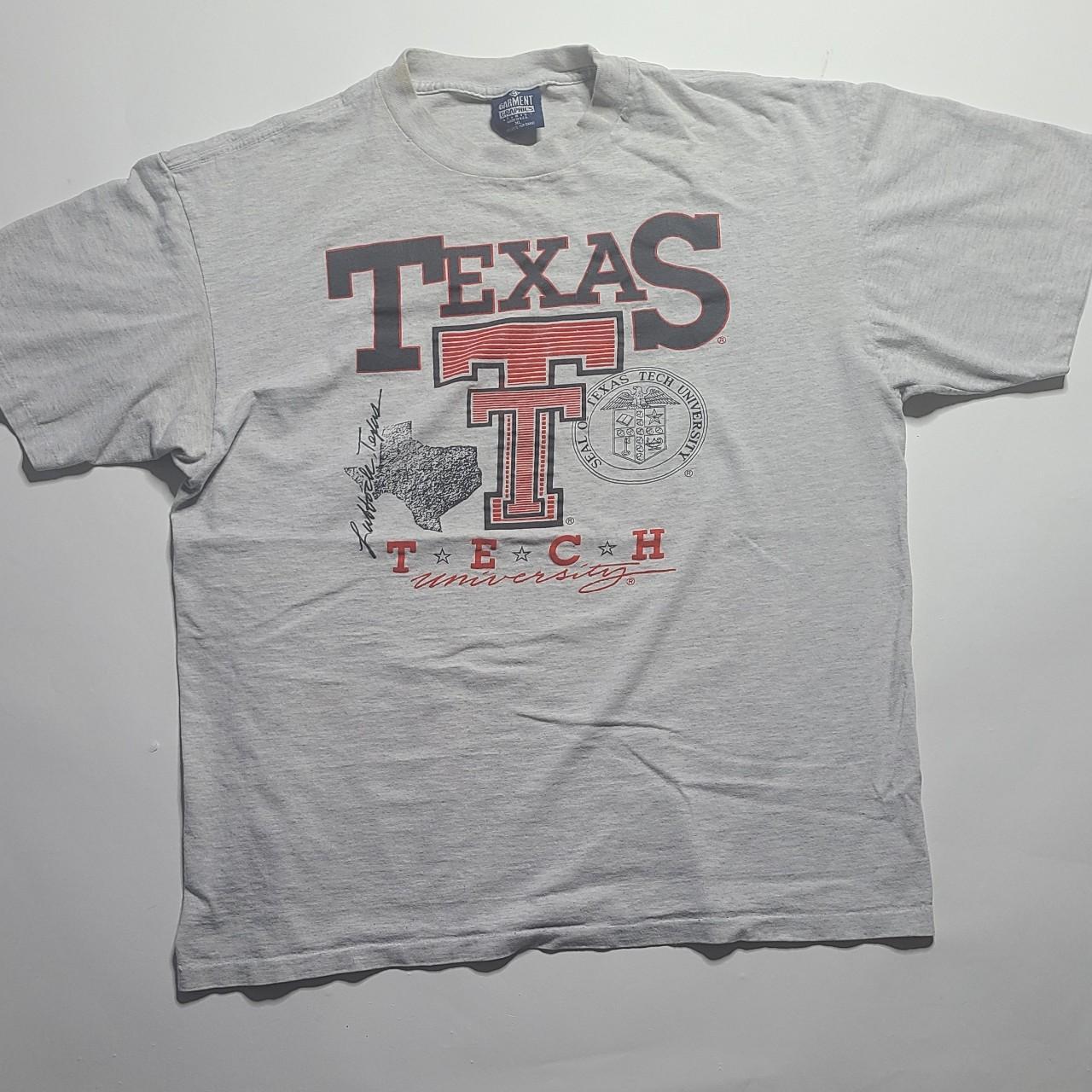 Vintage 90s Texas Tech shirt some yellowing - Depop