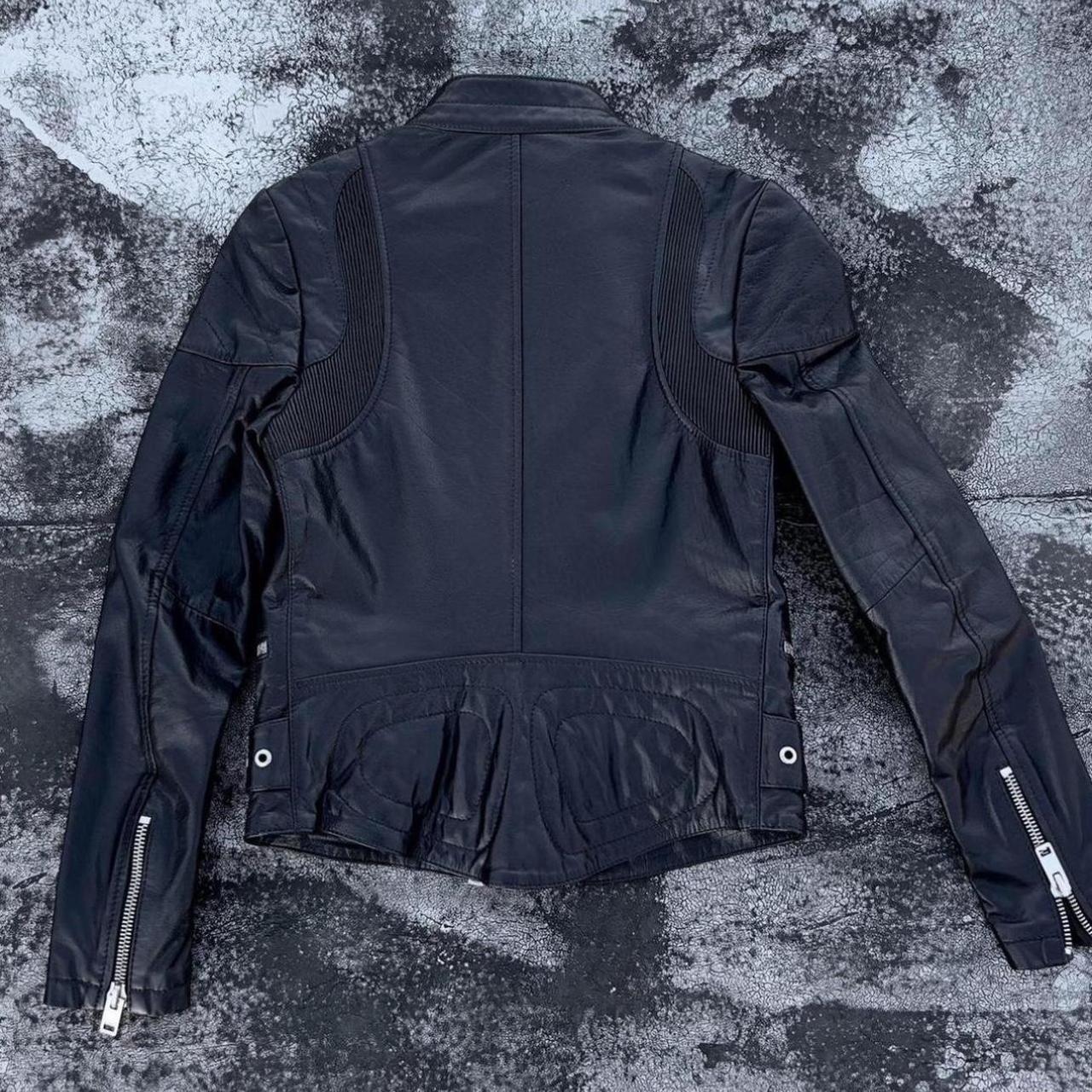 Brand new Diesel cafe racer leather biker jacket... - Depop