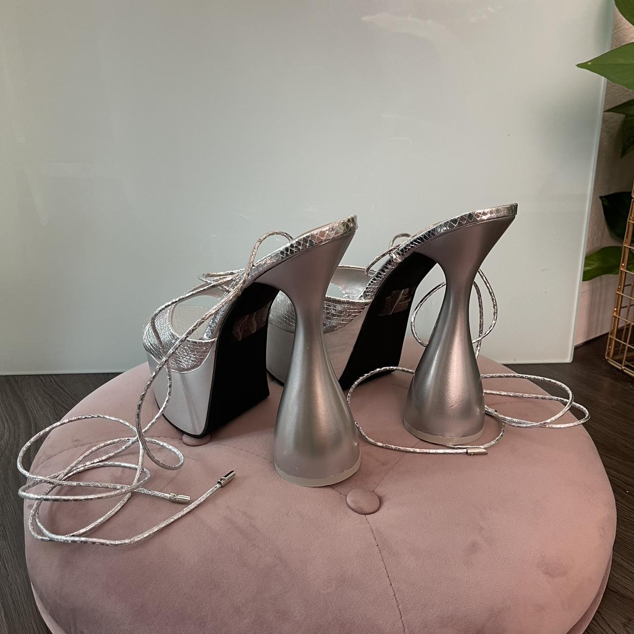 EGO metallic silver snake disco pumps 🪩 Style: BITE... - Depop