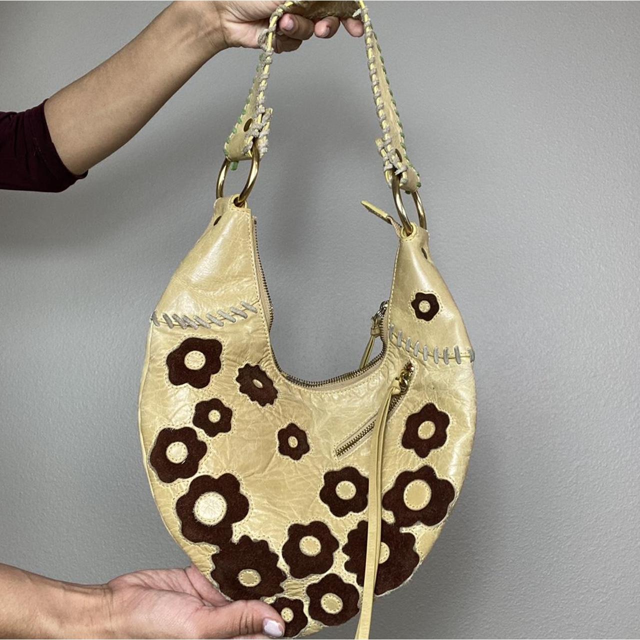 VINTAGE LOOP NYC LEATHER SHOULDER BAG #90s #boho... - Depop