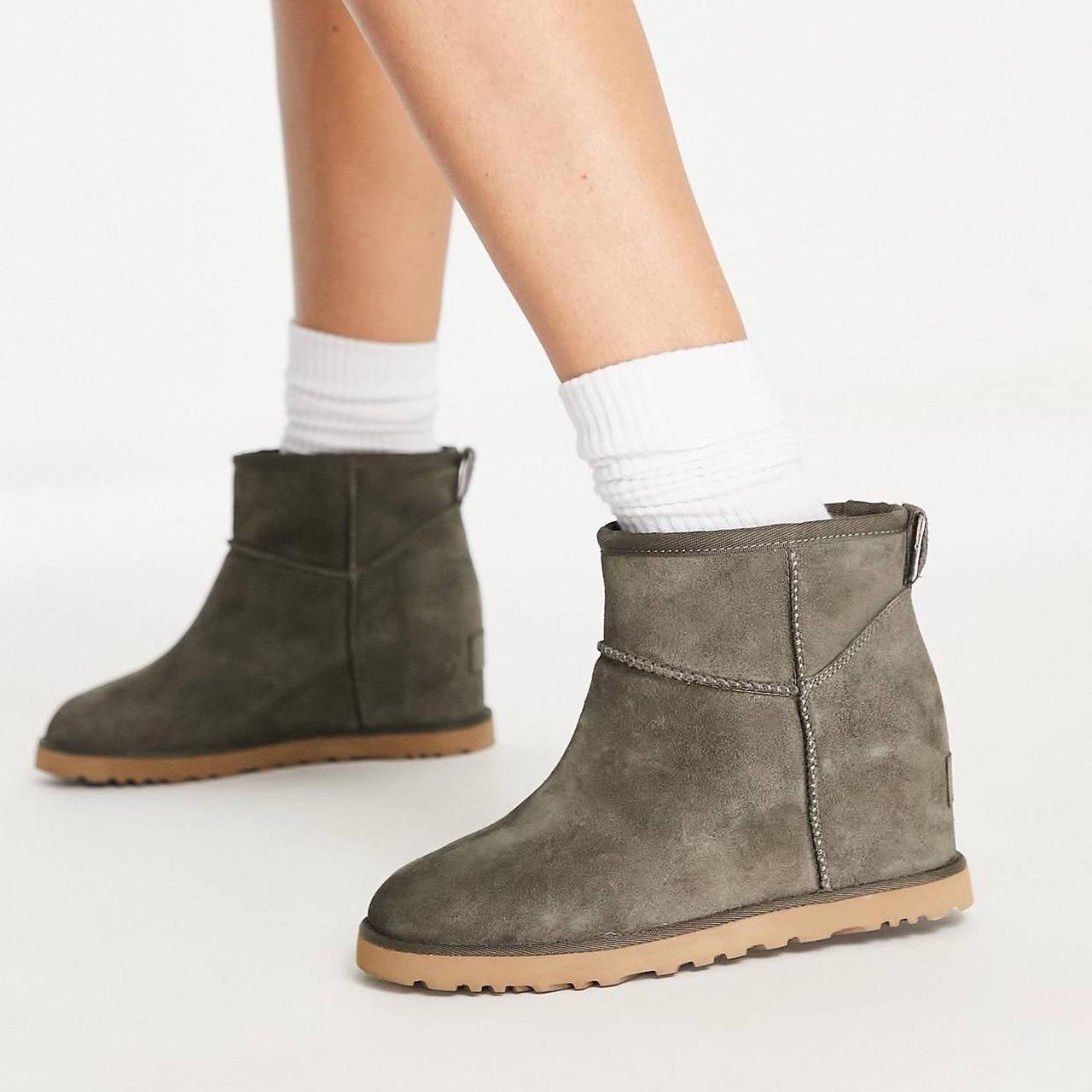 Ugg Classic Femme Miniwedge boots in brown in size... - Depop