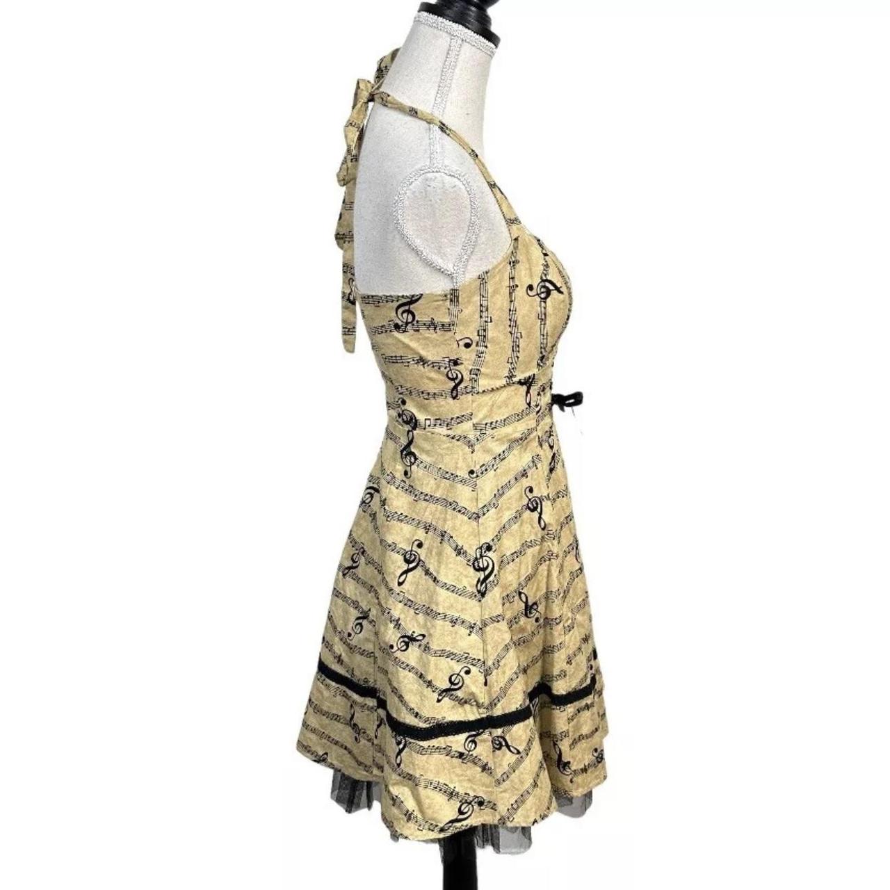 Hot Topic Sheet Music Note Halter Dress Size... - Depop