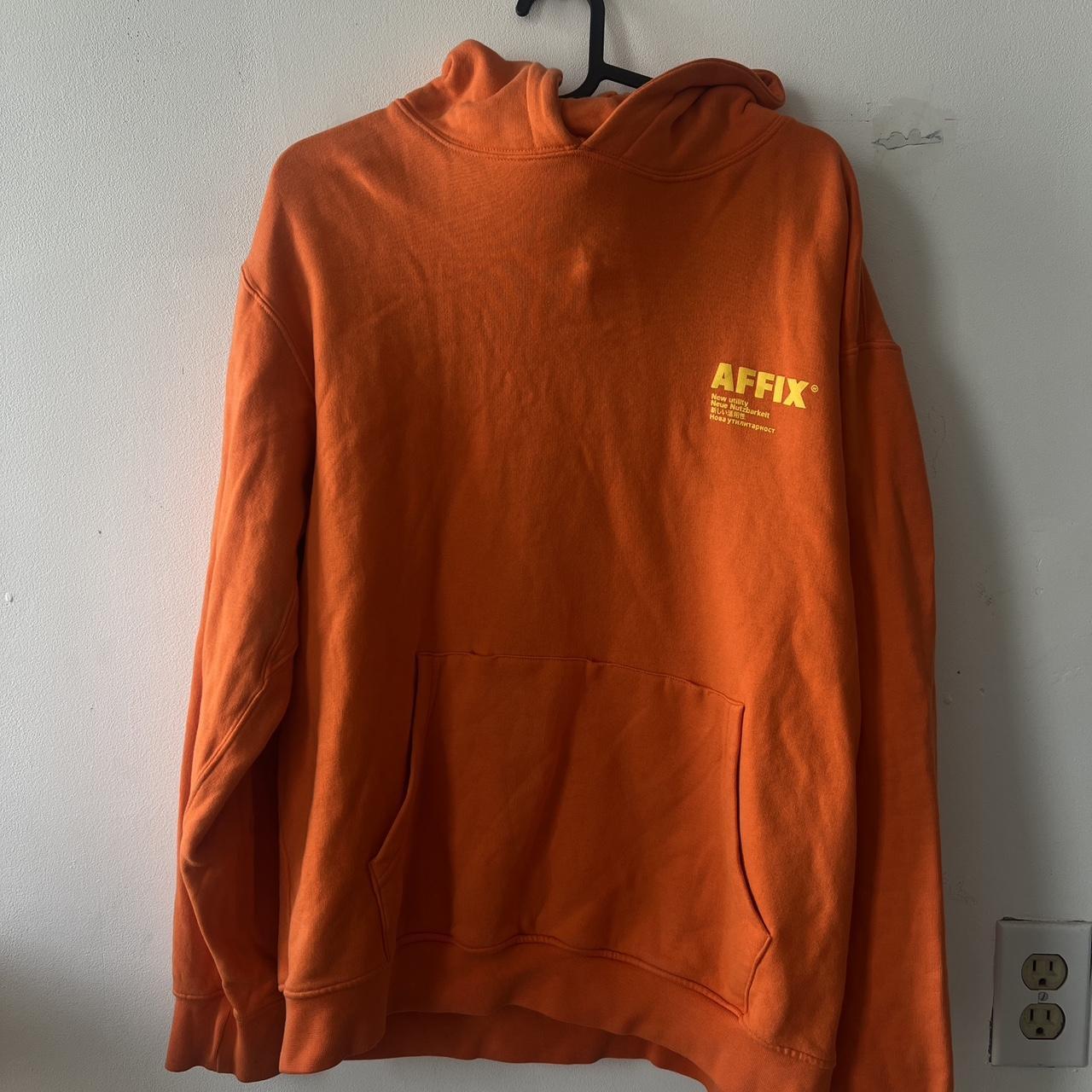 Orange Affix hoodie - sz Large but fits like a medium - Depop