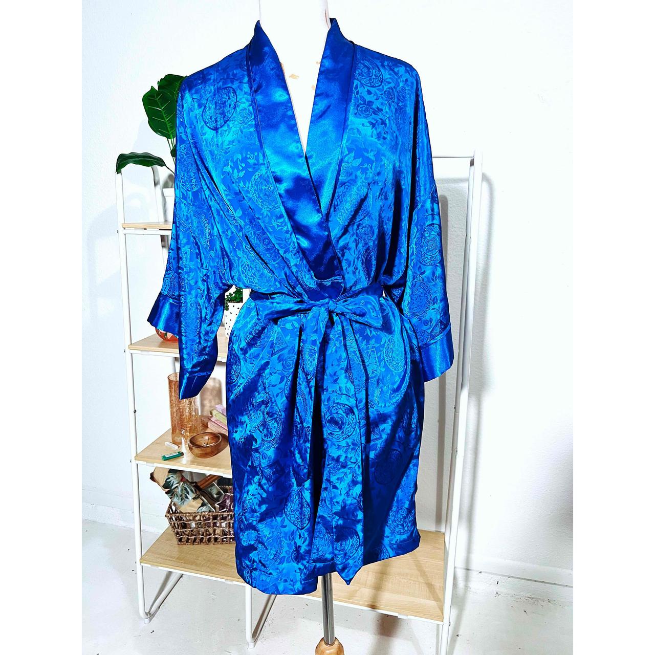 Unbranded Women's Blue Robe | Depop