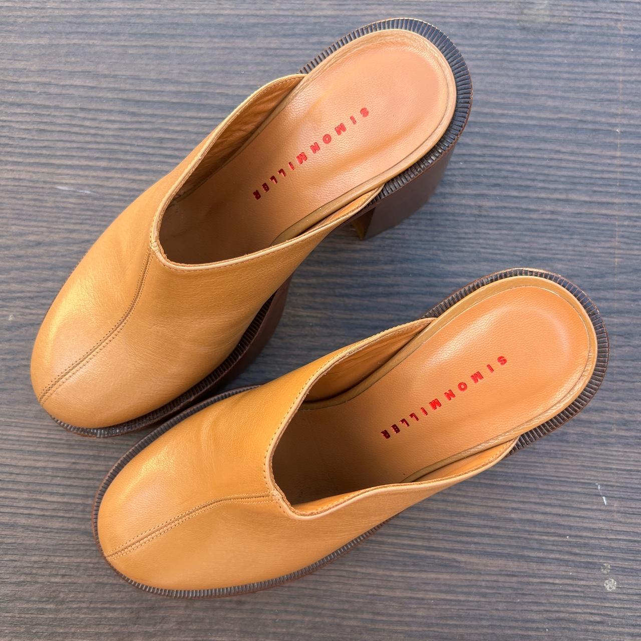simon miller platform wooden heel mules so damn cute... - Depop