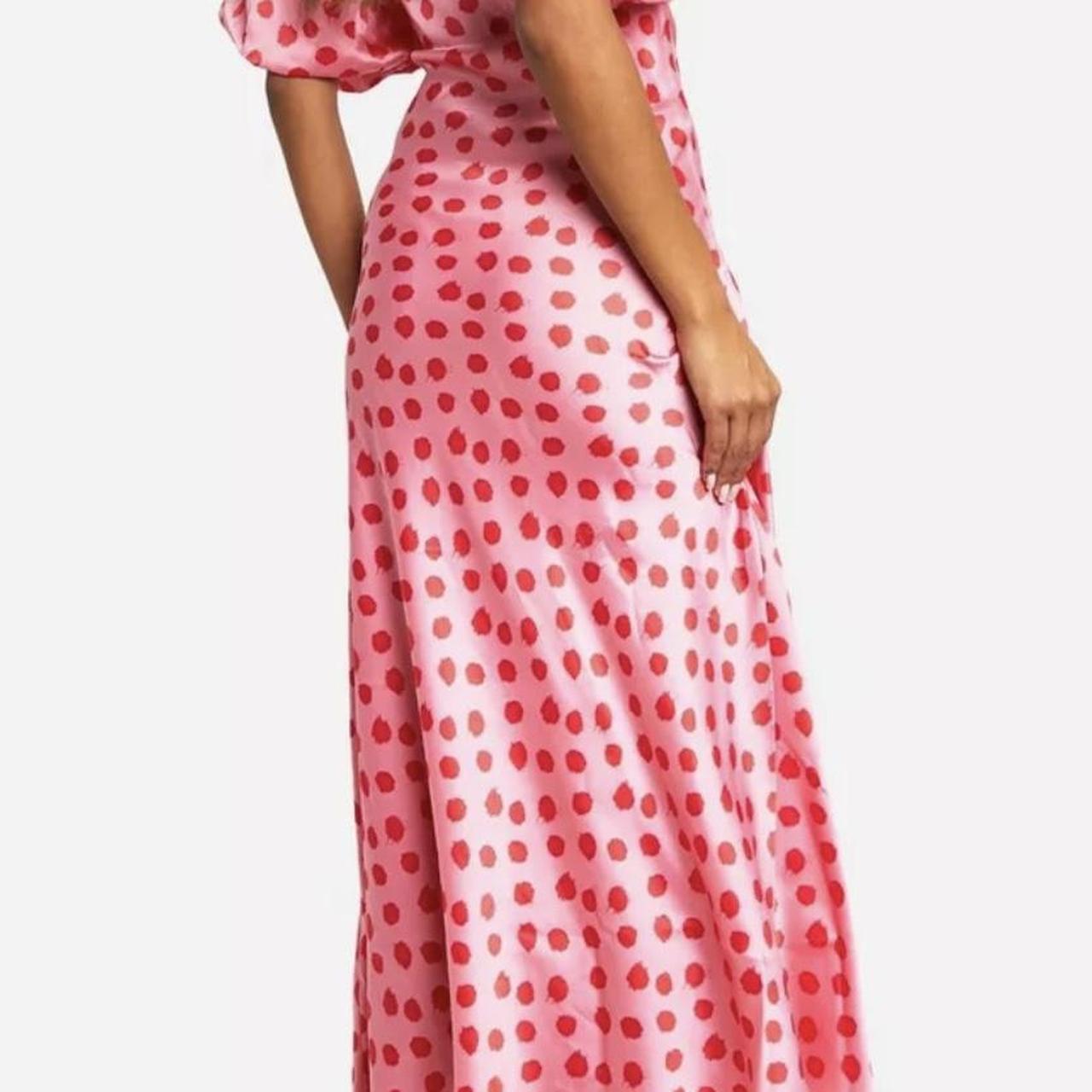 Boohoo pink dot dress. Size 18. Never worn. Still... - Depop