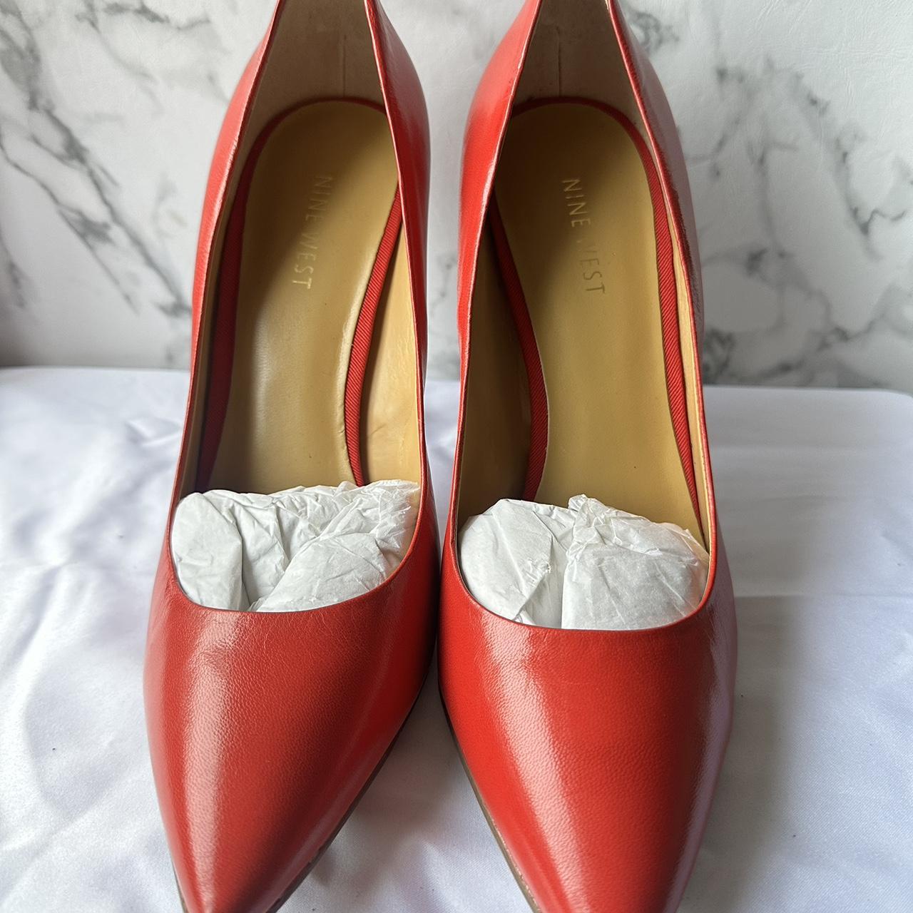 New Nine West Red Heels Size on shoes says 10W,... - Depop