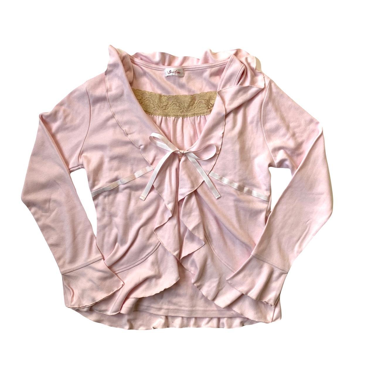 TAGGED FOR EXPOSURE pink ribbon coquette two piece... | Depop