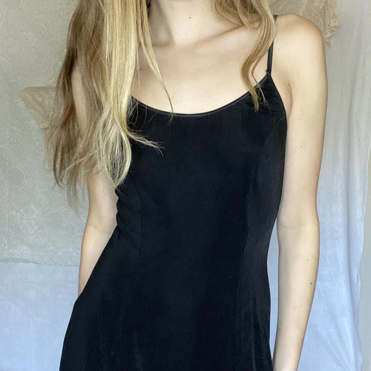 the perfect vintage black mini dress for summer size... - Depop